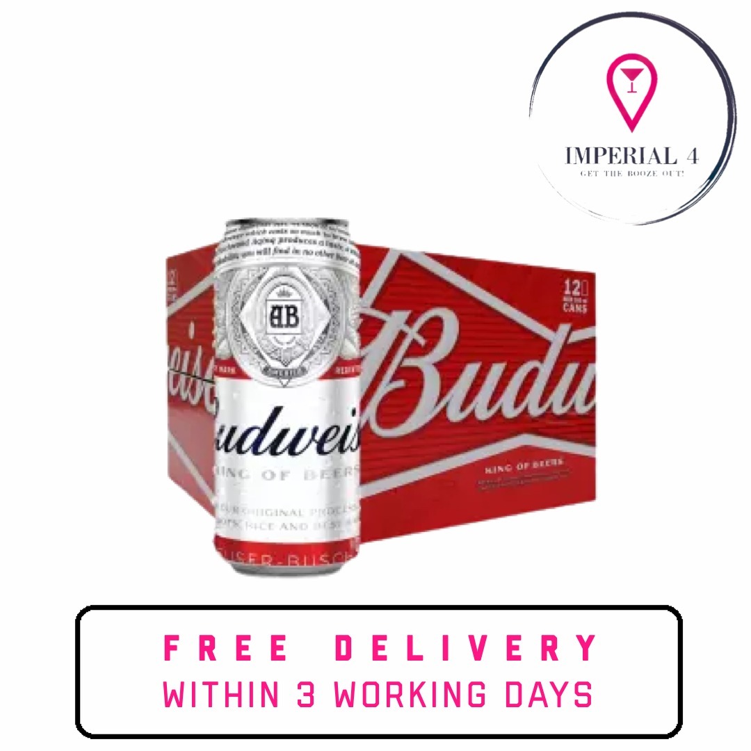 Budweiser Can - 12X500ML, Food & Drinks, Alcoholic Beverages on Carousell