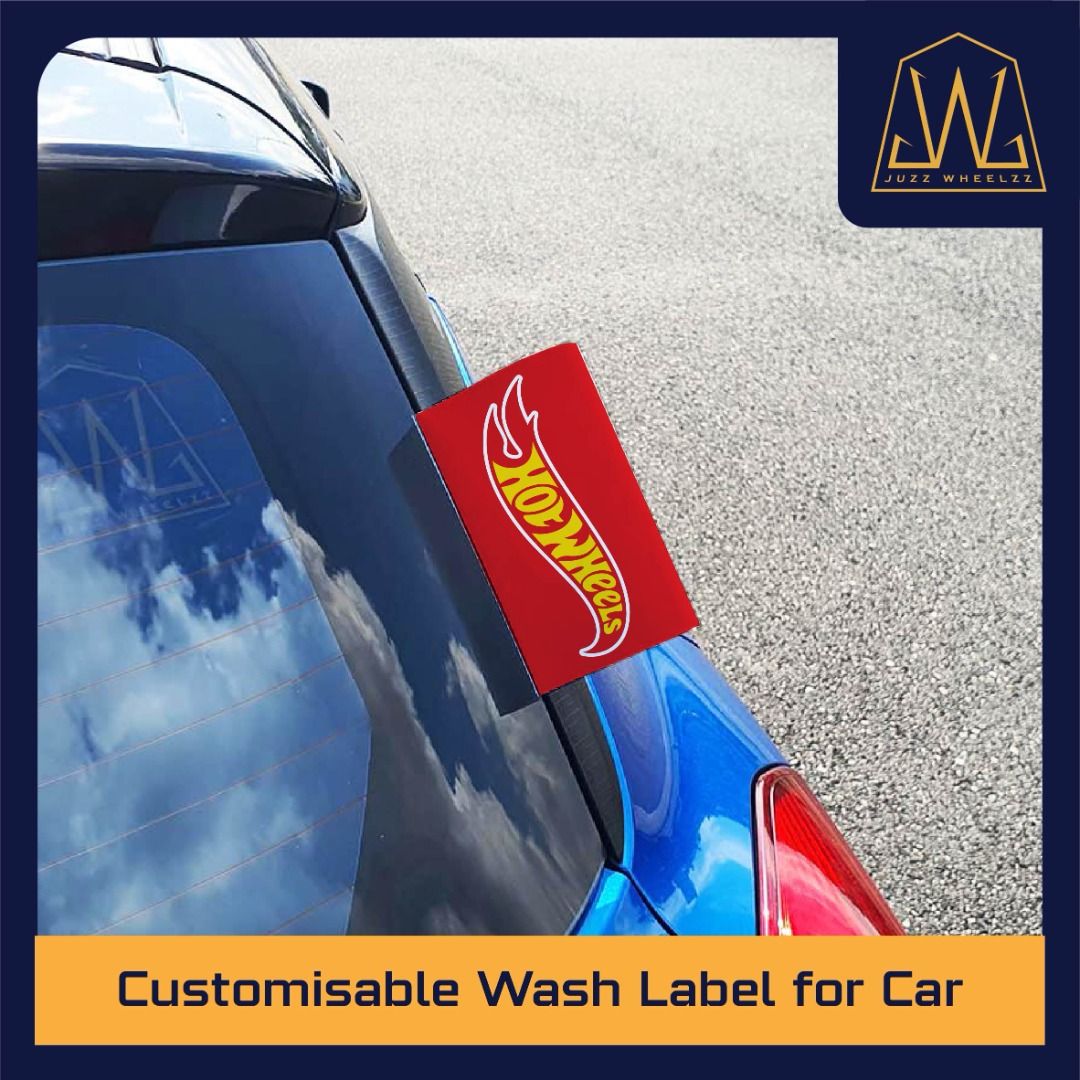 Car Wash Label Customisable, Car Accessories, Accessories on Carousell