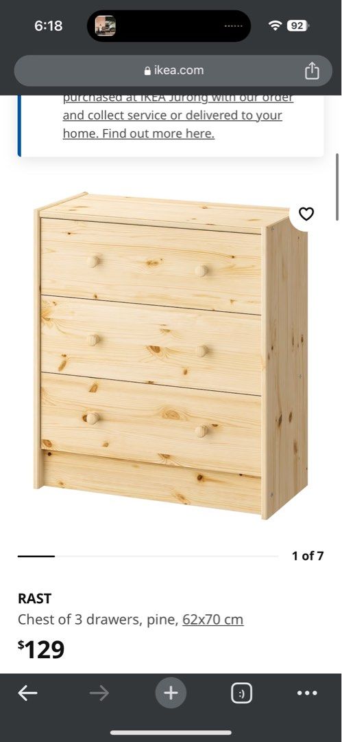 Chest of drawers - IKEA Rast, Furniture & Home Living, Furniture ...