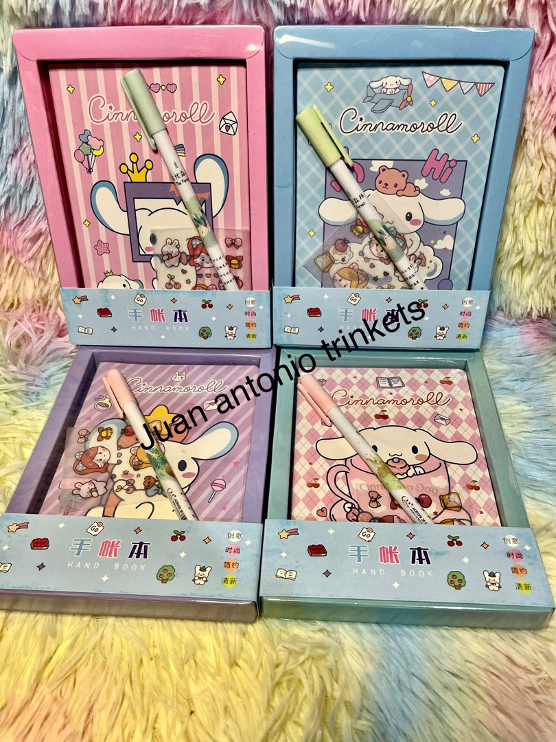 Cinnamoroll Notebook with Pen Set, Hobbies & Toys, Stationary & Craft ...