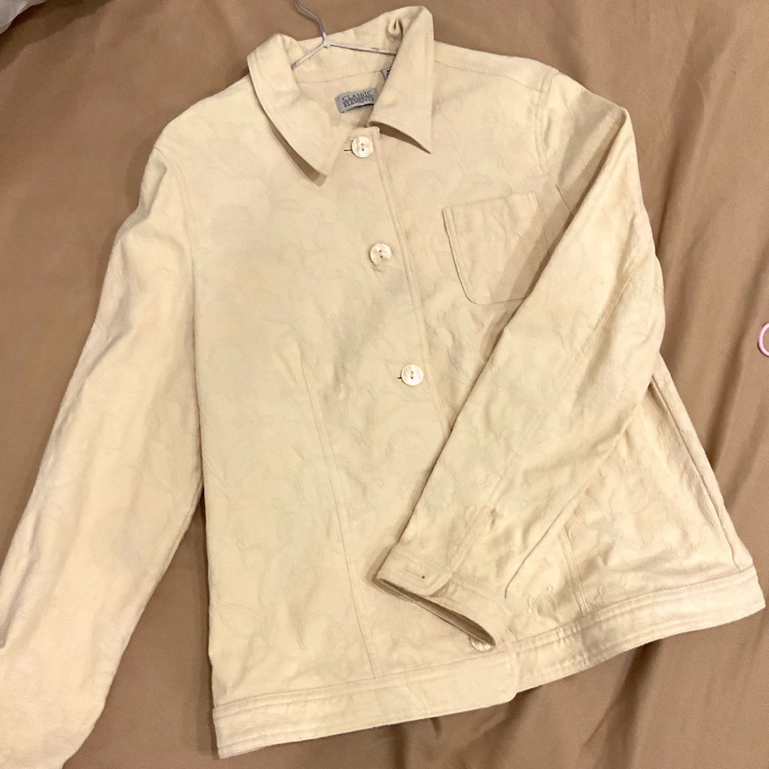 Classic Elements Embroidered Jacket Yellow (imported) on Carousell