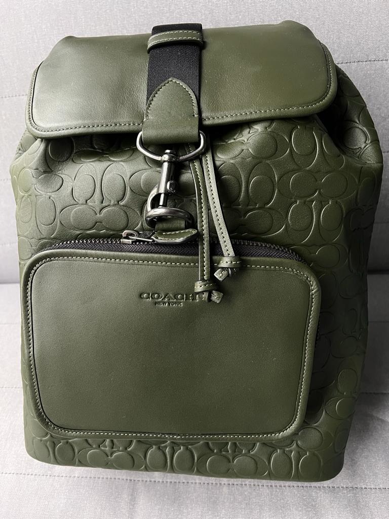 Coach Sullivan Backpack In Signature Leather Green C9868, Luxury, Bags ...
