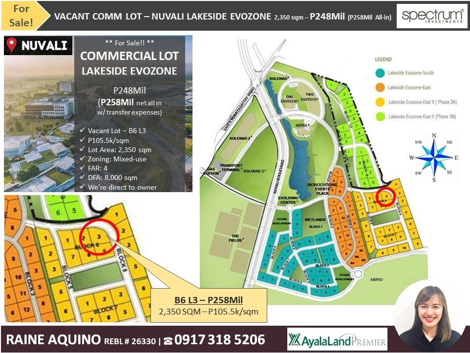 Commercial Lot inside NUVALI for sale - NUVALI LAKESIDE EVOZONE ...