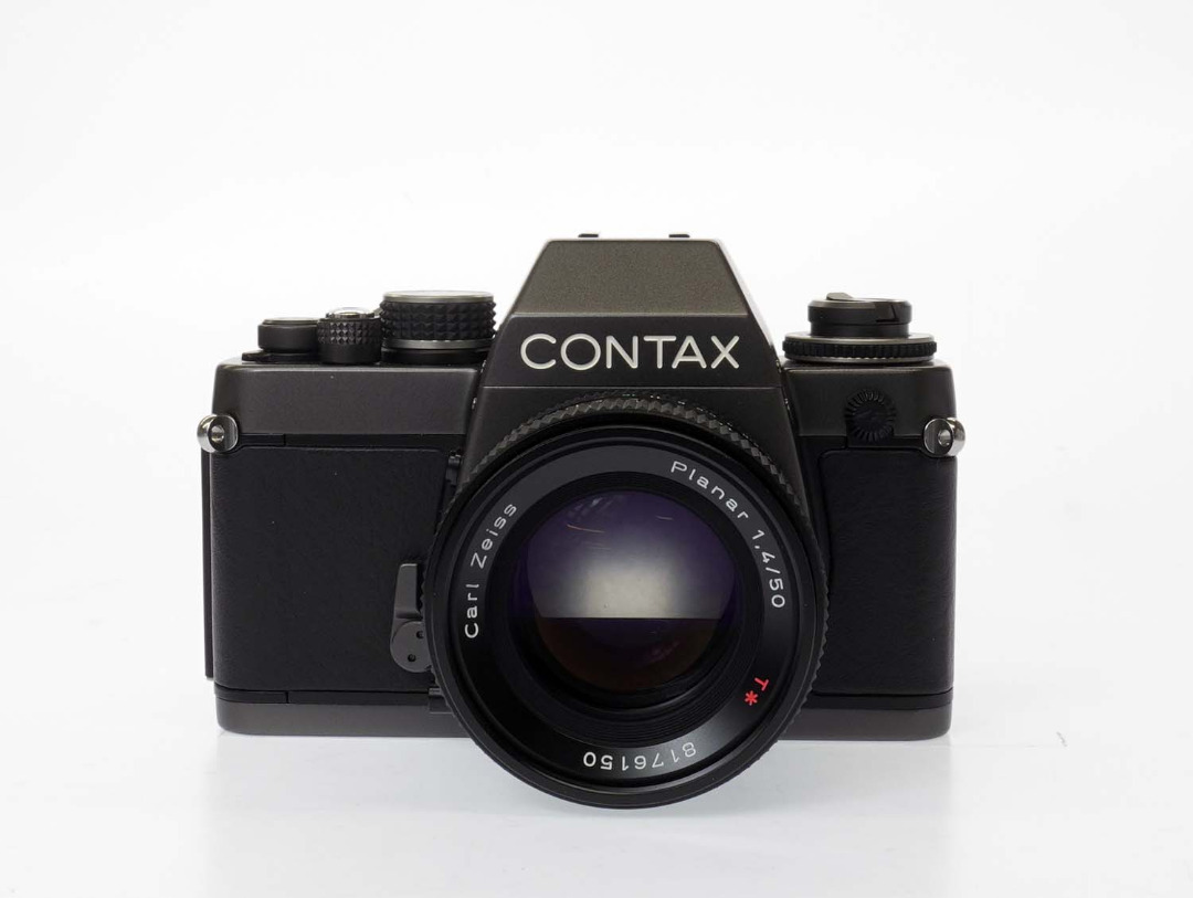 Contax S2b s2 35mm SLR Film Camera Titanium Black+Planar 50mm F1.4 lens ...