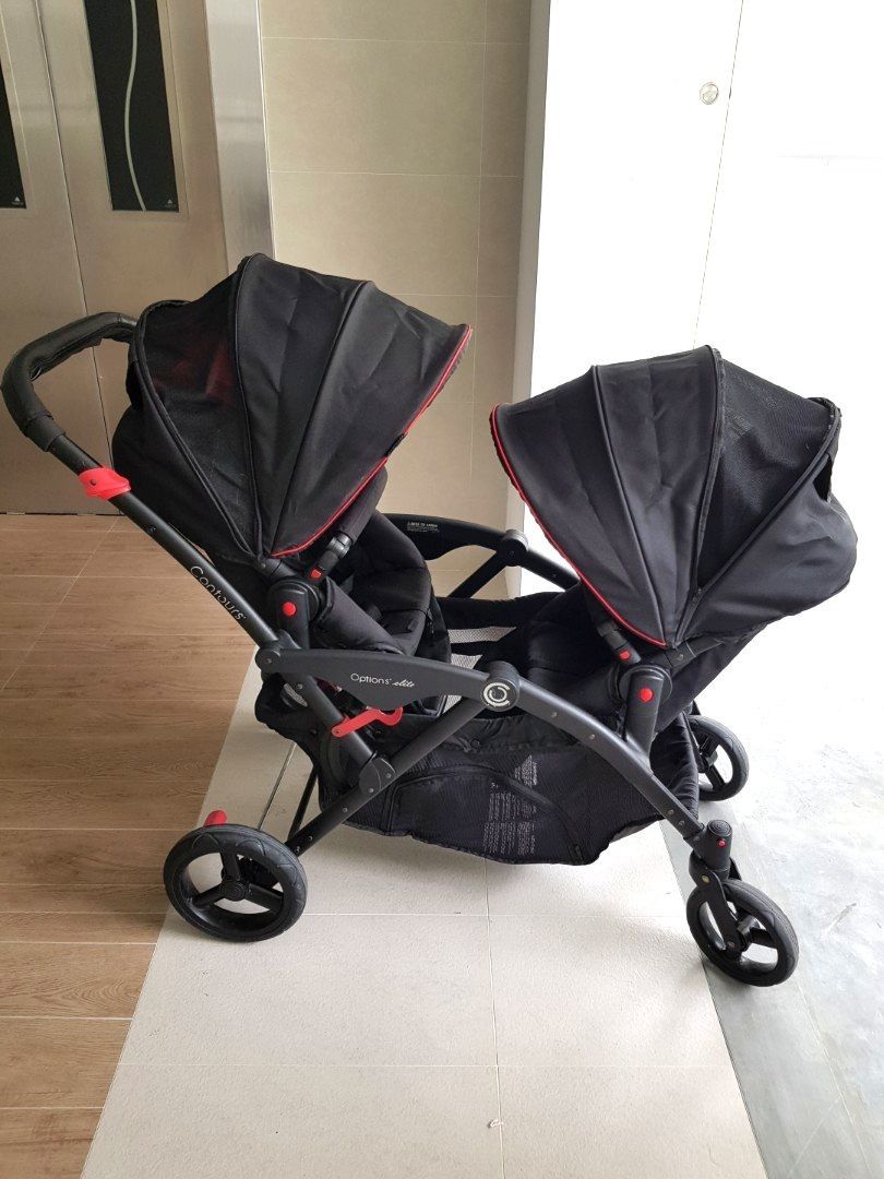 Contours Options Tandem Stroller Double Pram, Babies & Kids, Going Out ...