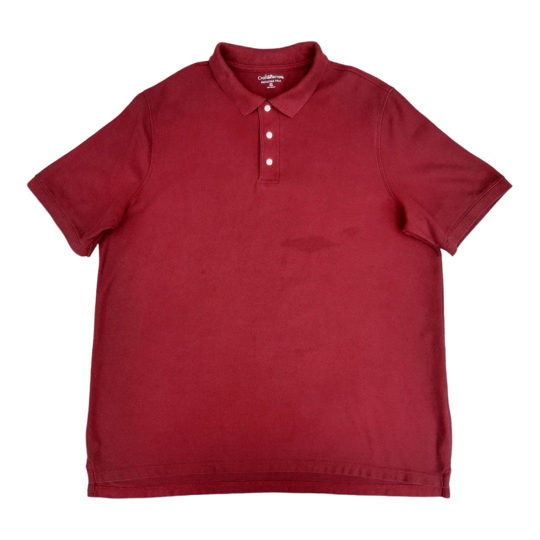 Croft & Barrow Men's Polo Shirt Color Maroon on Carousell