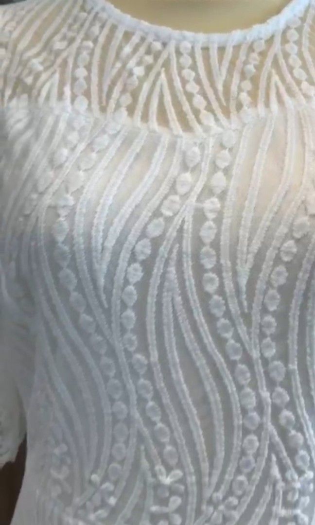 Curve Lace Dress, Fesyen Wanita, Pakaian Wanita, Gaun & Rok di Carousell