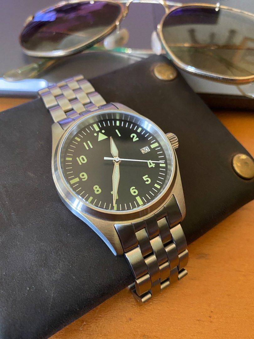 Custom Pilot's Type A 39mm Aviation wristwatch, Luxury, Watches on ...