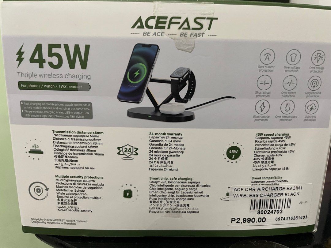 Desktop Charging Station 3 wireless charging area, Computers & Tech ...