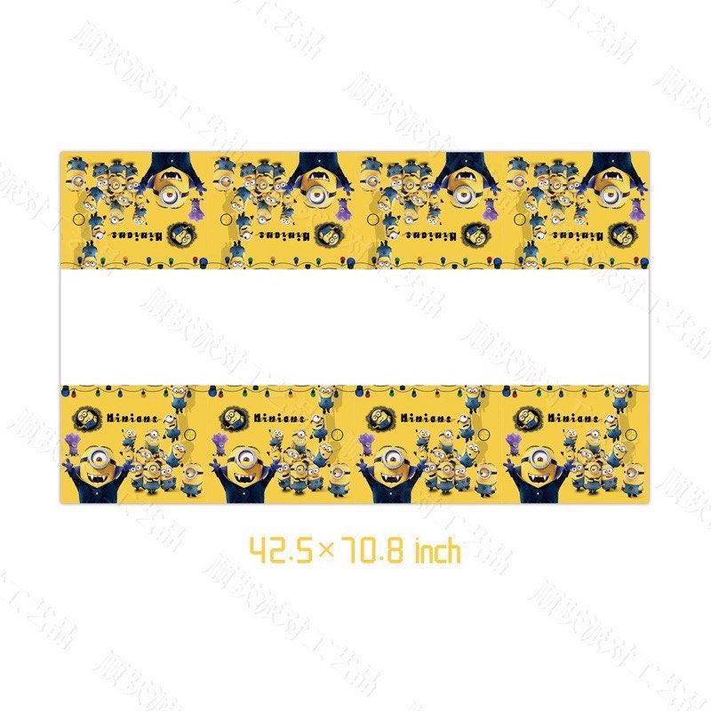 Despicable Me Minion Happy Birthday Party Backdrop Tablecloth, Hobbies ...
