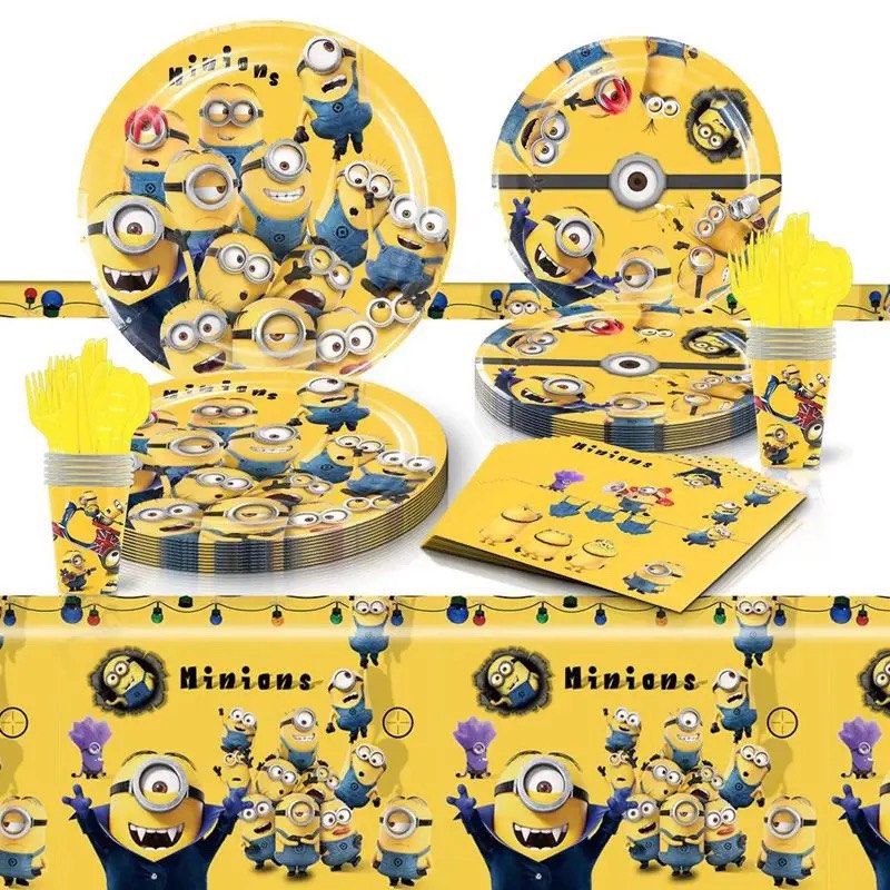 Despicable Me Minion Happy Birthday Party Backdrop Tablecloth, Hobbies ...
