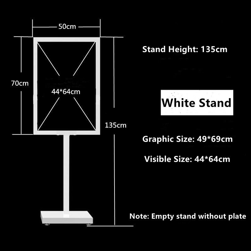 Display Stand Advertising Display Shelf Metal Vertical Stand Standing ...