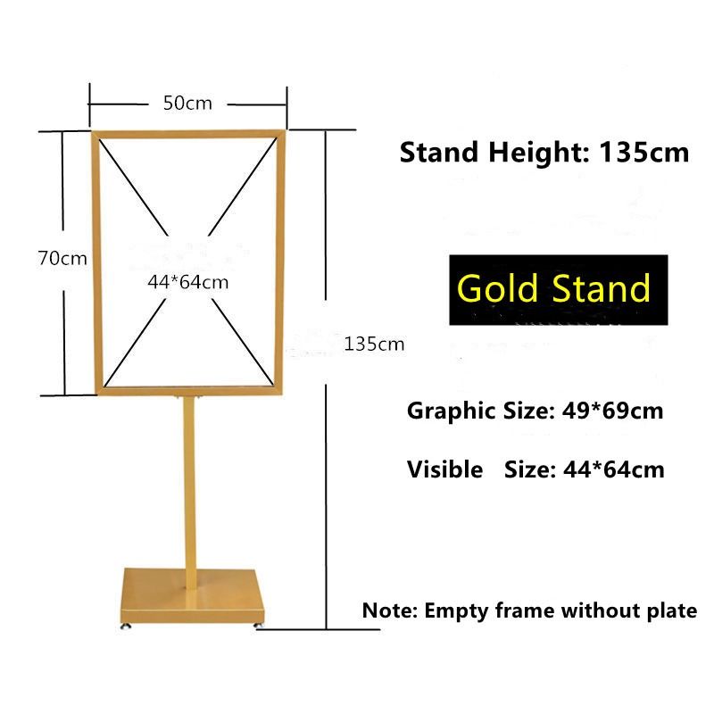Display Stand Advertising Display Shelf Metal Vertical Stand Standing ...