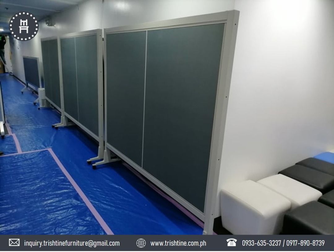 DIVISION PANEL WITH WHEELS_FULL FABRIC, Furniture & Home Living ...