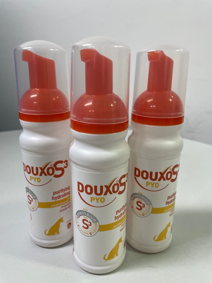 DOUXO S3 PYO MOUSSE 150 ML - 適用於過敏、發癢皮膚（狗用）, 寵物用品, 寵物家品及其他 - Carousell