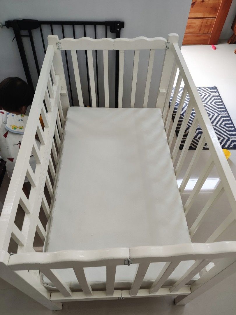 Dropside 2Level Co-sleeper Wooden Crib White, Babies & Kids, Baby ...