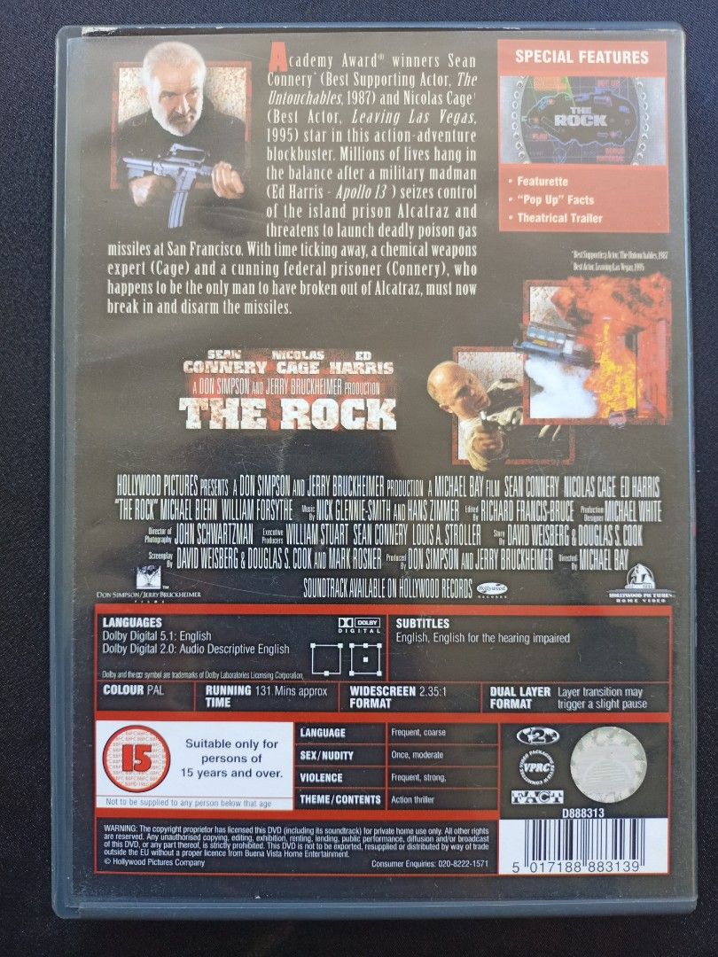 DVD The Rock, Hobbies & Toys, Music & Media, CDs & DVDs on Carousell