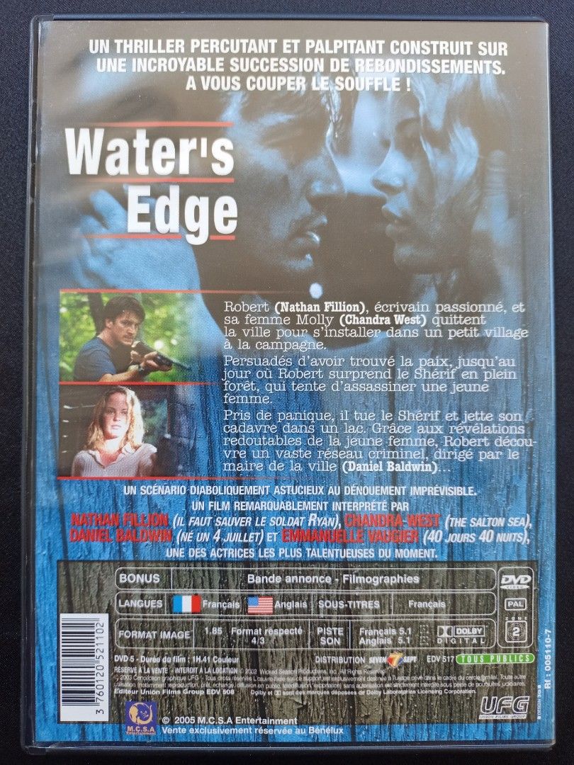 DVD Water's Edge, Hobbies & Toys, Music & Media, CDs & DVDs on Carousell