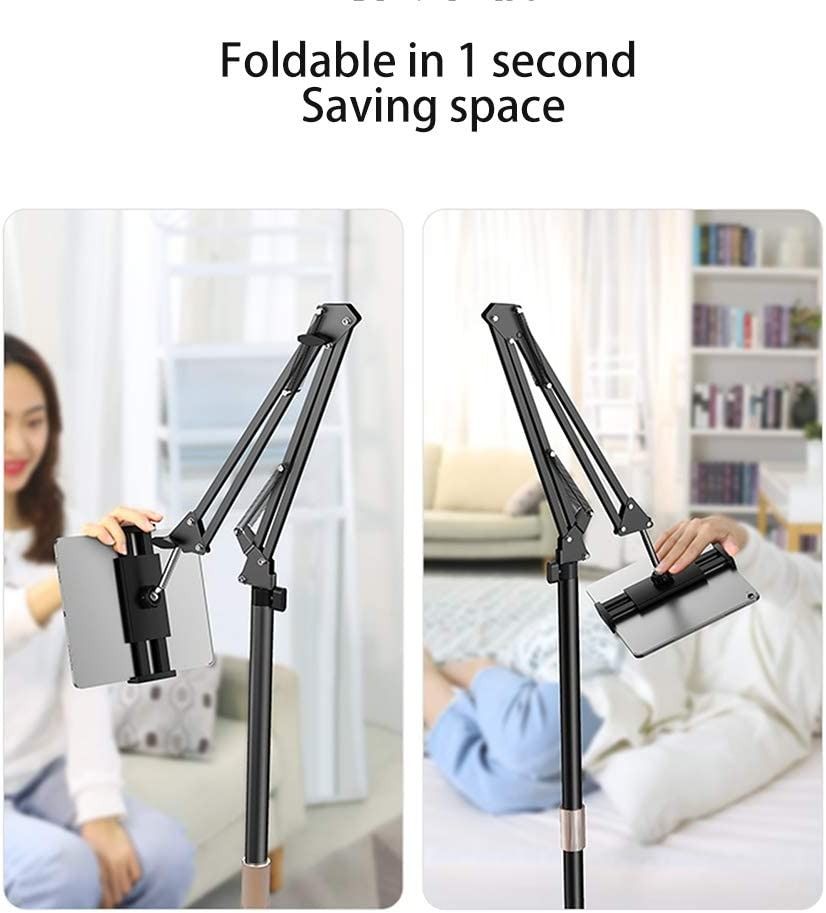 Elekpopu Tablet Floor Stand, Adjustable Height Free Angle Extension ...