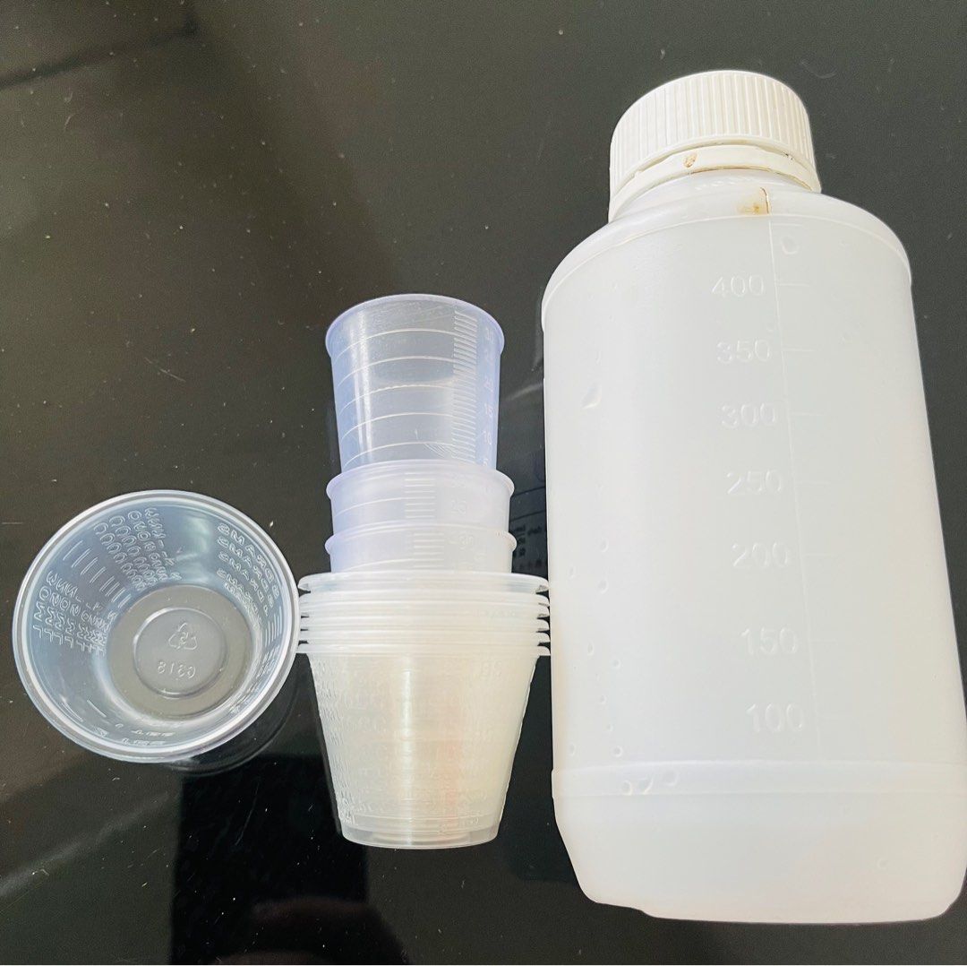 Empty measuring bottles and cups 10pcs, Furniture & Home Living ...