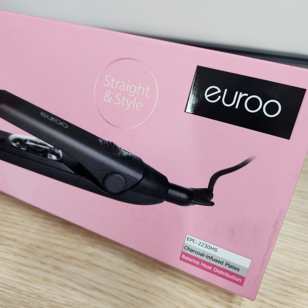 Euroo Hair Straightener/Iron Black, Beauty & Personal Care, Hair on ...