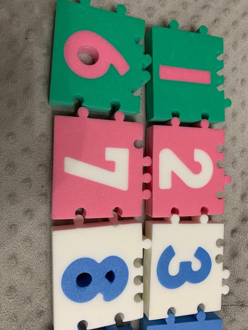 Foam puzzle numbers, Hobbies & Toys, Toys & Games on Carousell