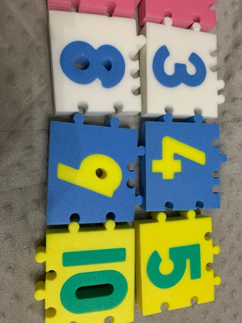 Foam puzzle numbers, Hobbies & Toys, Toys & Games on Carousell