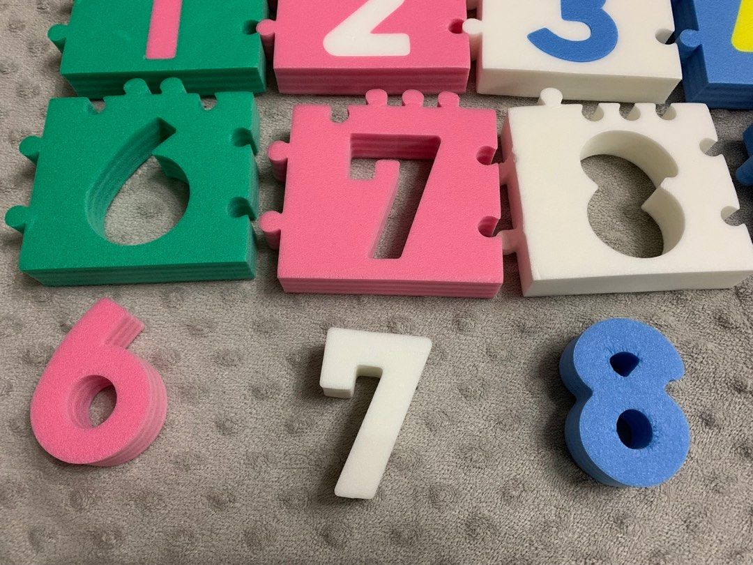 Foam puzzle numbers, Hobbies & Toys, Toys & Games on Carousell