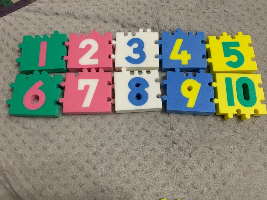 Foam puzzle numbers, Hobbies & Toys, Toys & Games on Carousell