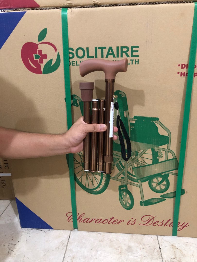 Foldable single cane, Health & Nutrition, Medical Supplies & Tools on ...