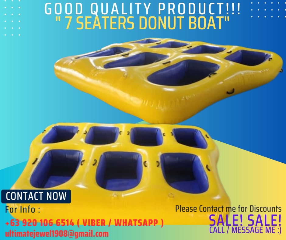 FREE CUSTOMIZED 7 Seaters Towable Donut Boat Inflatable Water Sports ...