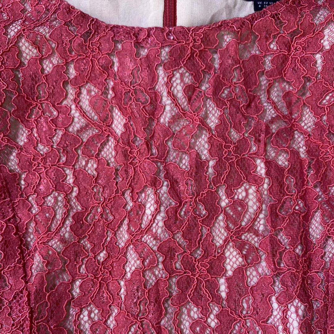 French Connection Red Lace Sheath Dress on Carousell