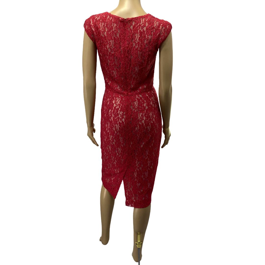 French Connection Red Lace Sheath Dress on Carousell