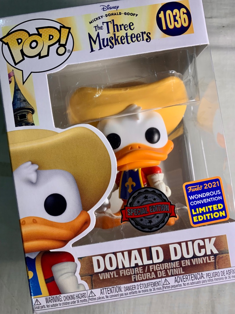 Funko Pop #1036 Disney's The Three Musketeers Donald Duck 2021 Wondrous ...