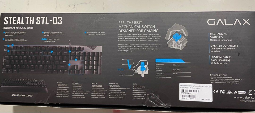 Galax Stealth STL-03 Keyboard + Mouse, Computers & Tech, Parts ...
