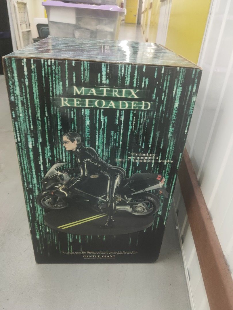Gentle Giant Matrix Reloaded Trinity on Motorcycle Statue, Hobbies ...