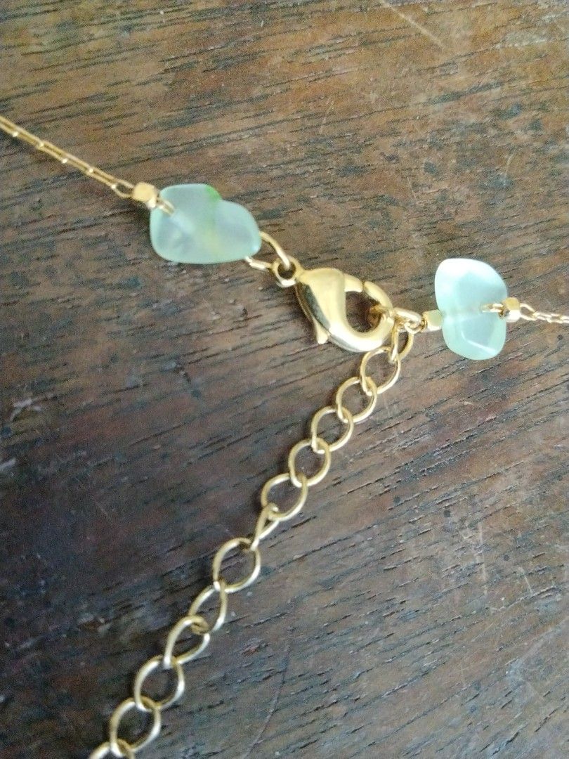 Gold Plated Chain with Semi Precious Stones, Women's Fashion, Jewelry ...