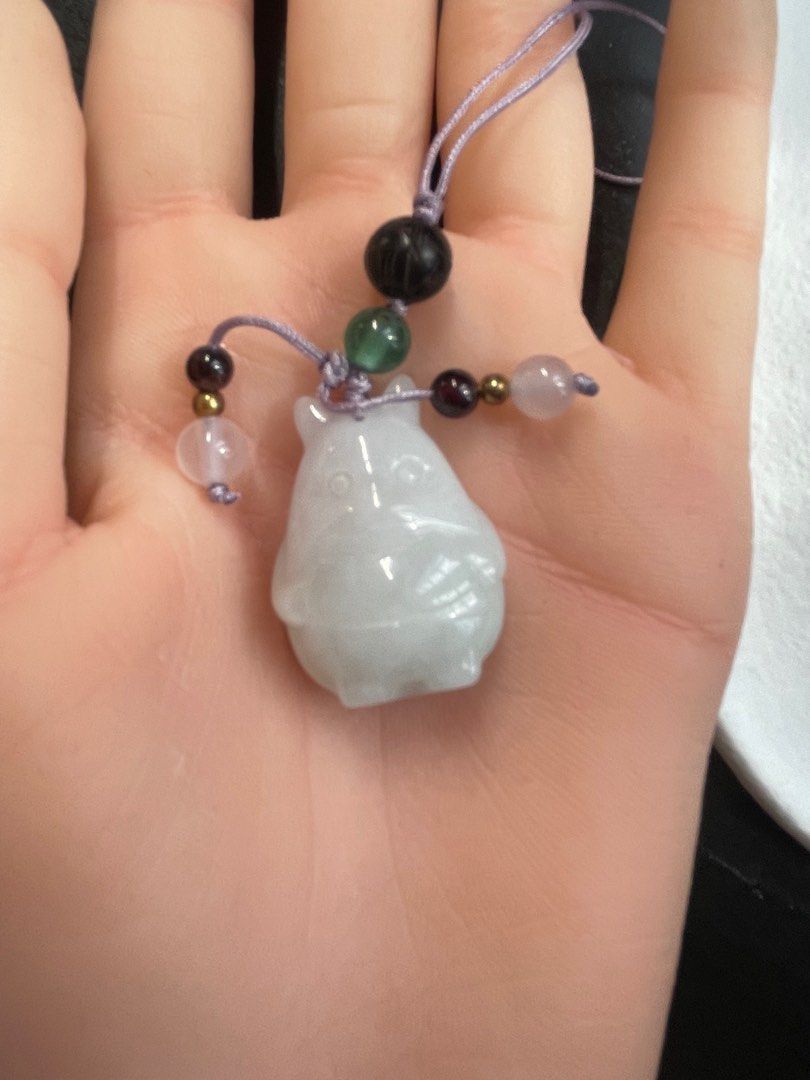 Grade A jadeite Totoro handphone charm, Women's Fashion, Jewelry ...
