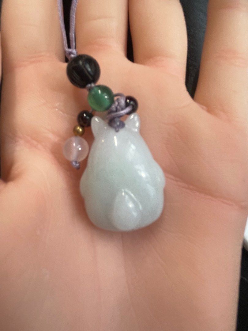 Grade A jadeite Totoro handphone charm, Women's Fashion, Jewelry ...
