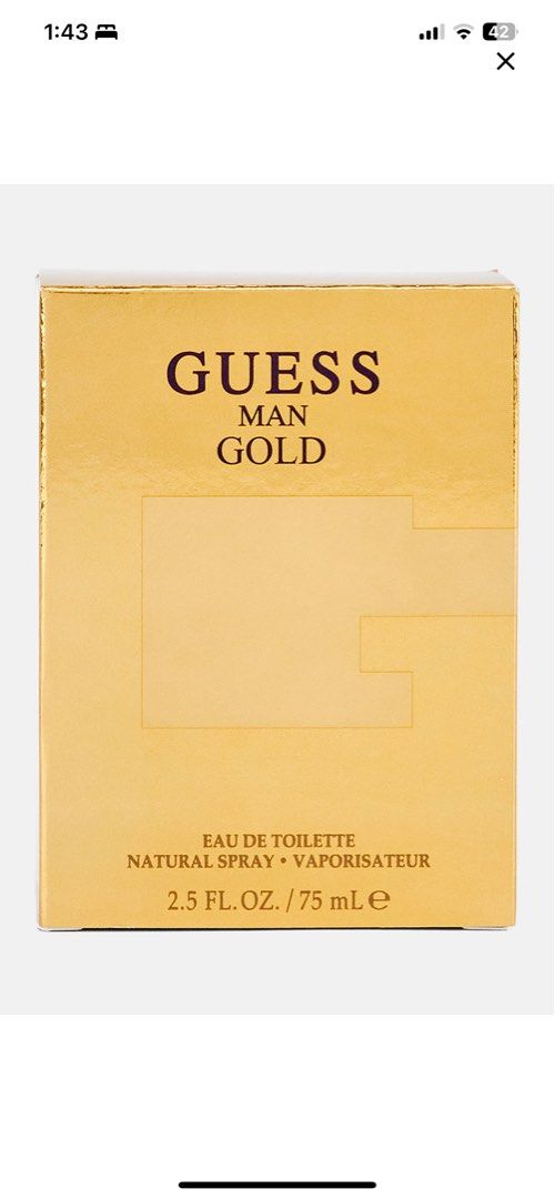Guess Man Gold Perfume EDT on Carousell