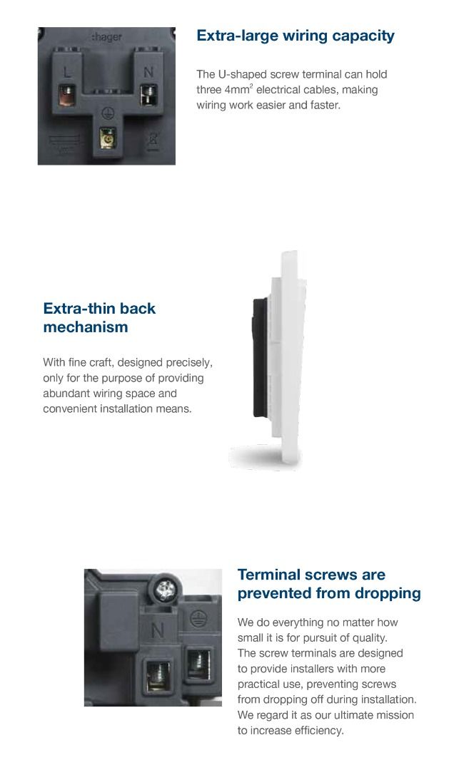 HAGER Switch Socket Muse Knight Black, TV & Home Appliances, Electrical ...