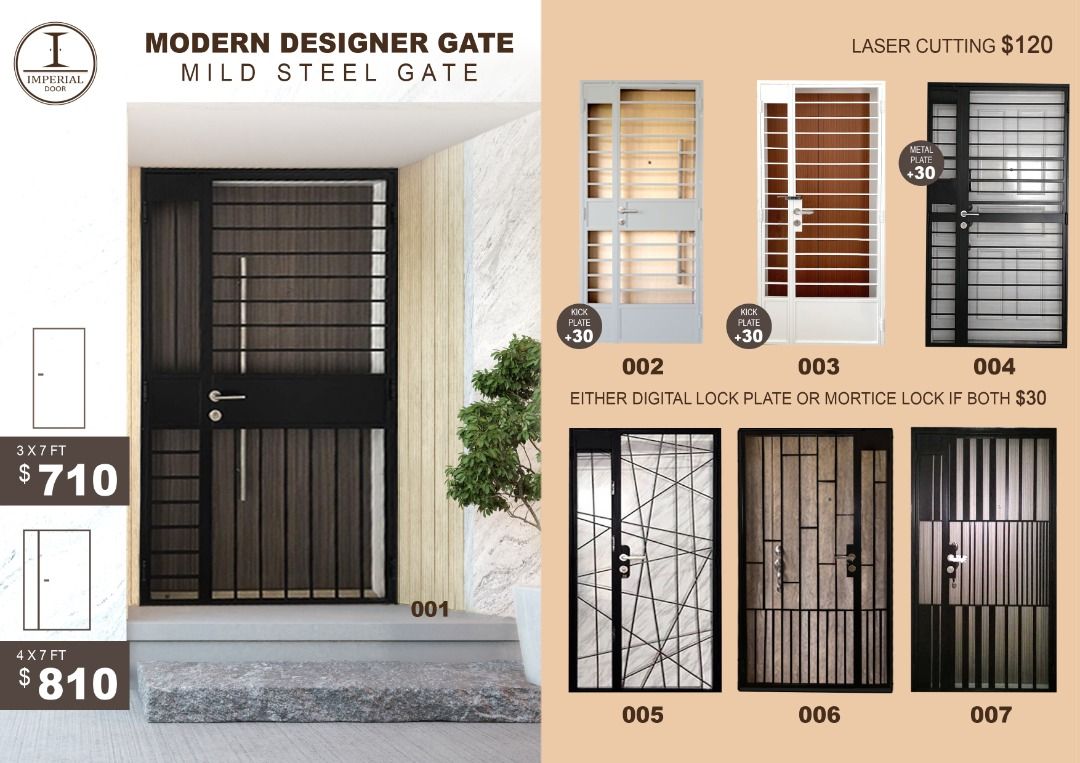 HDB Metal Gate / BTO Metal Gate, Furniture & Home Living, Security ...