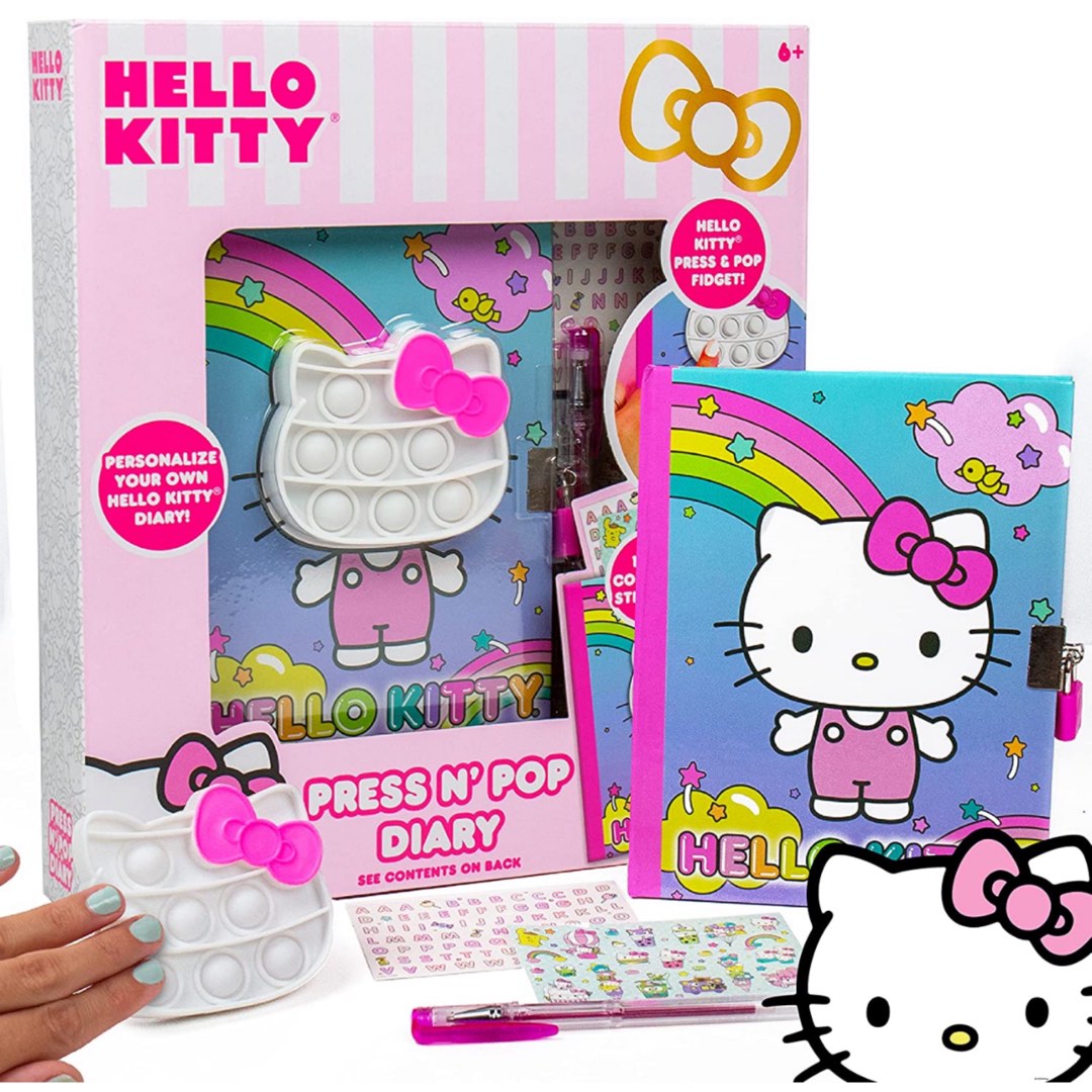 Hello Kitty Press N' Pop Diary, Sensory Journal Notebook, Hobbies ...