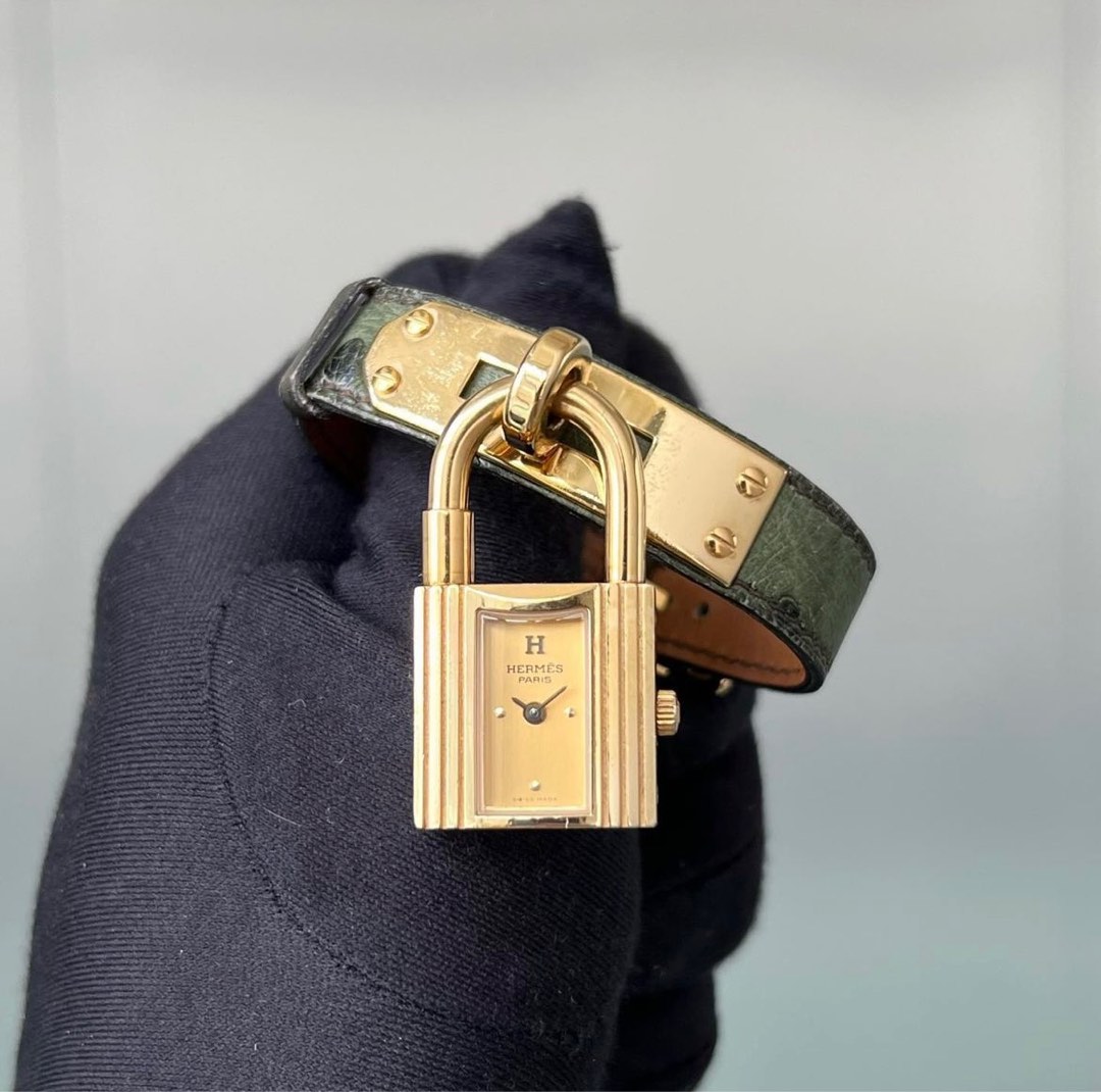 Hermes Kelly watch Ostrich Ghw, Women's Fashion, Watches & Accessories ...