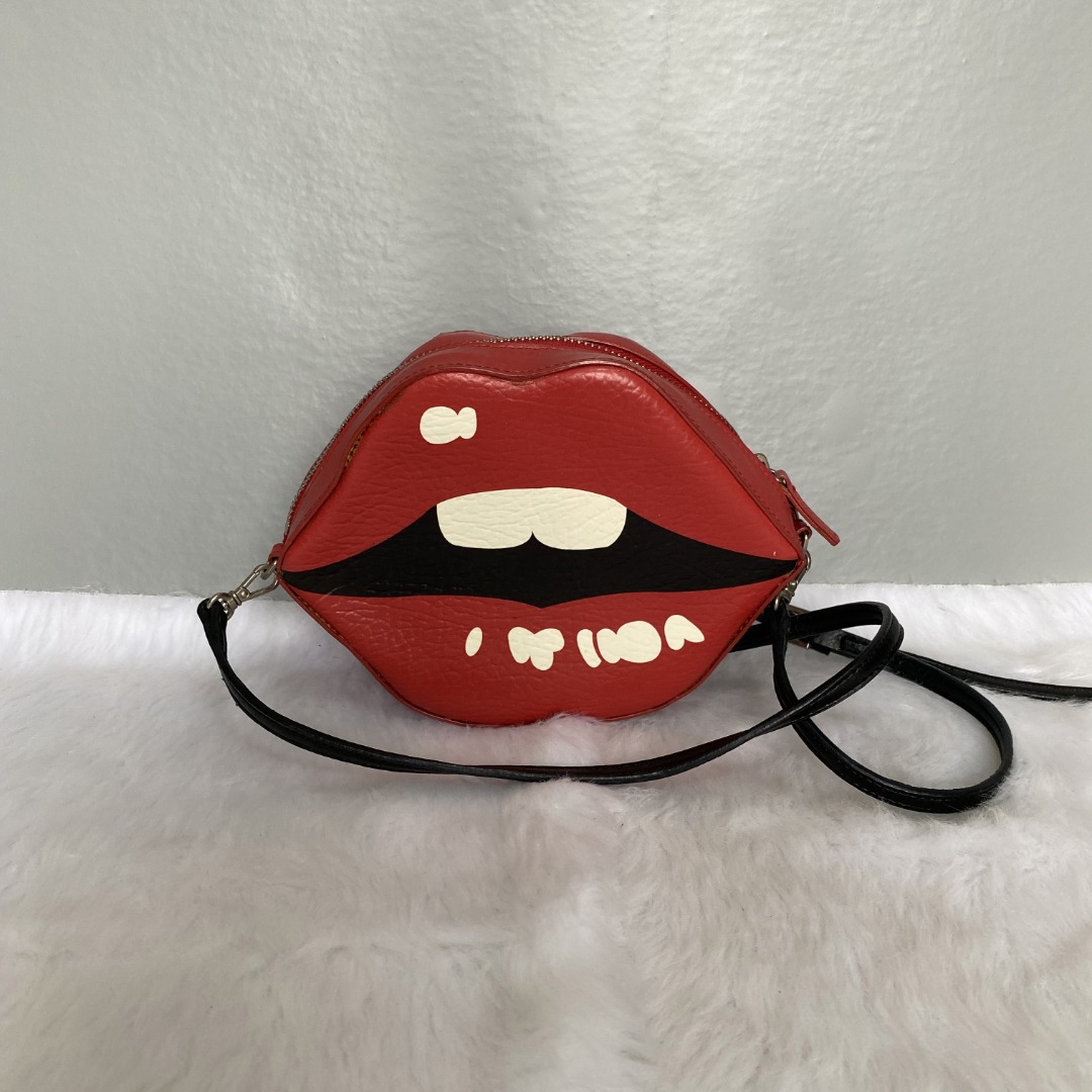 High Cheeks Red Lips Shaped Crossbody Bag on Carousell