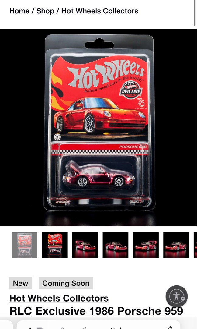 [Reserved] Hot Wheels RLC Exclusive 1986 Porsche 959, Hobbies & Toys, Toys & Games on Carousell