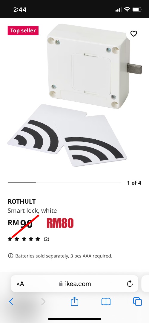 IKEA Rothult (Smart Lock), Furniture & Home Living, Security & Locks ...