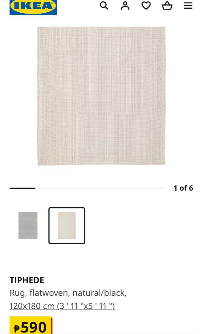 Ikea Tiphede Rug on Carousell