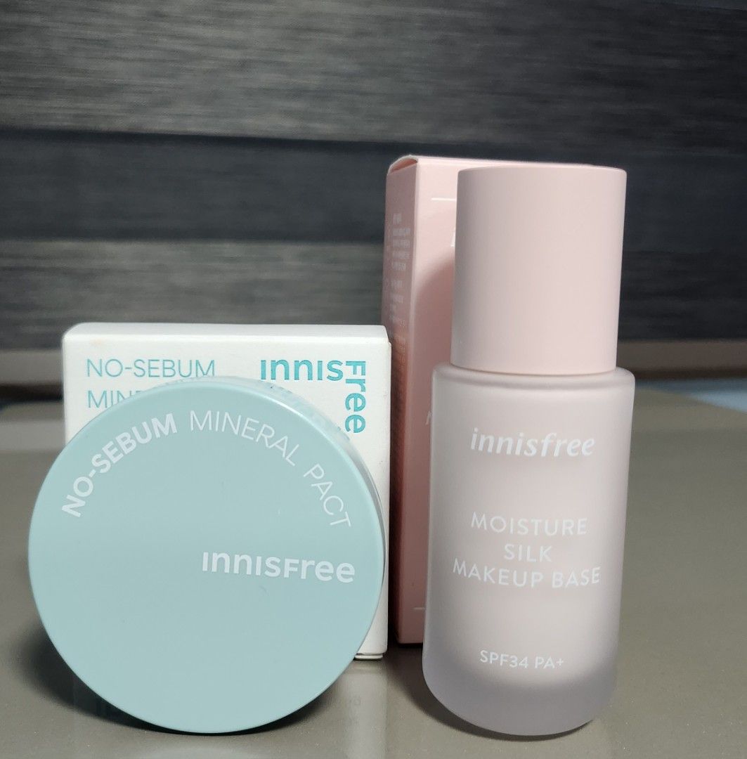 Innisfree Makeup Base + Pressed Powder, Beauty & Personal Care, Face ...