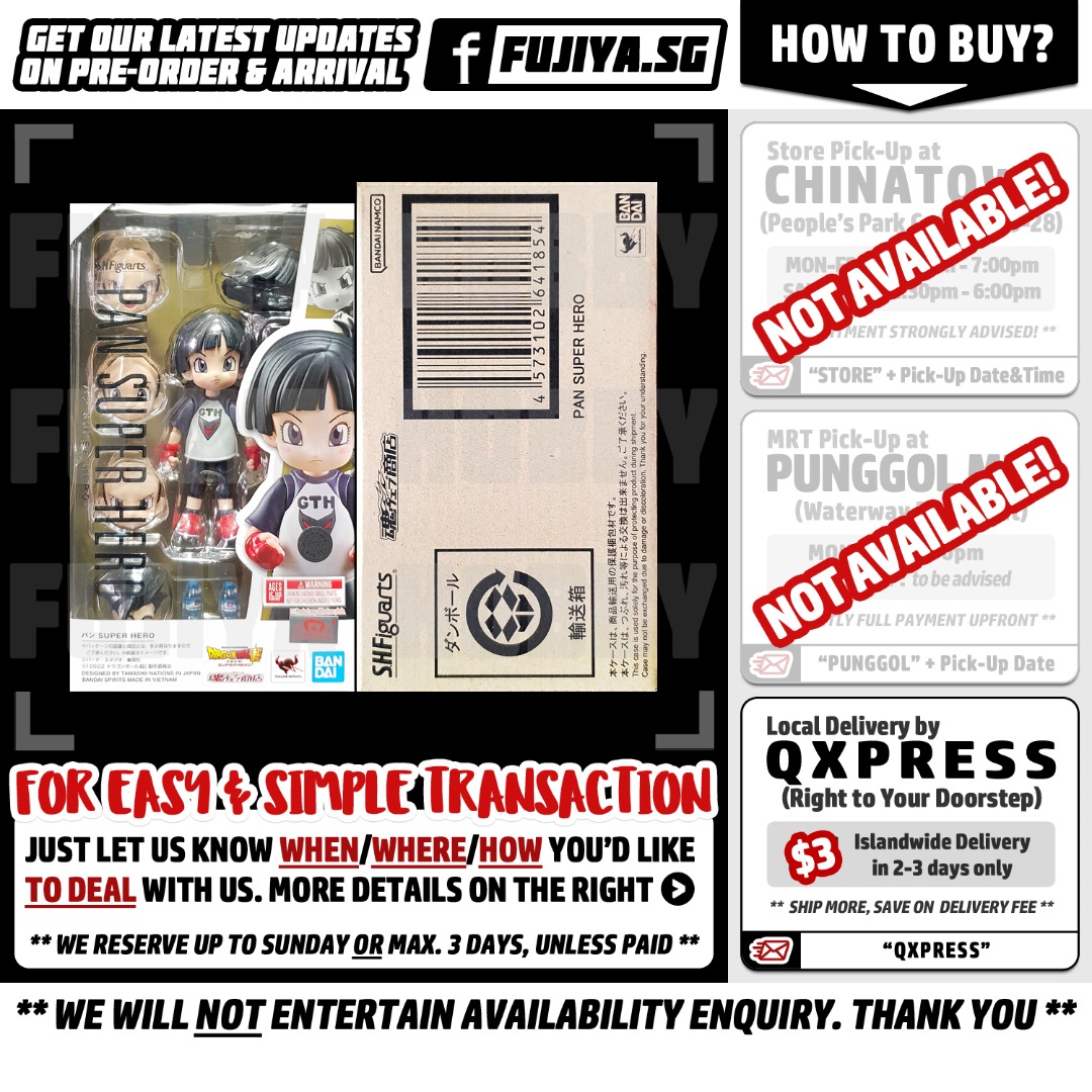 [IN-STOCK!!] S.H. Figuarts Pan Super Hero [ASIA!!], Hobbies & Toys ...